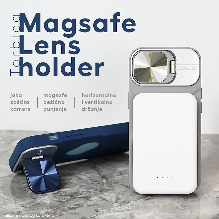 Maska(futrola) Magsafe Lens holder za iPhone 15 Pro 6.1 narandzasta