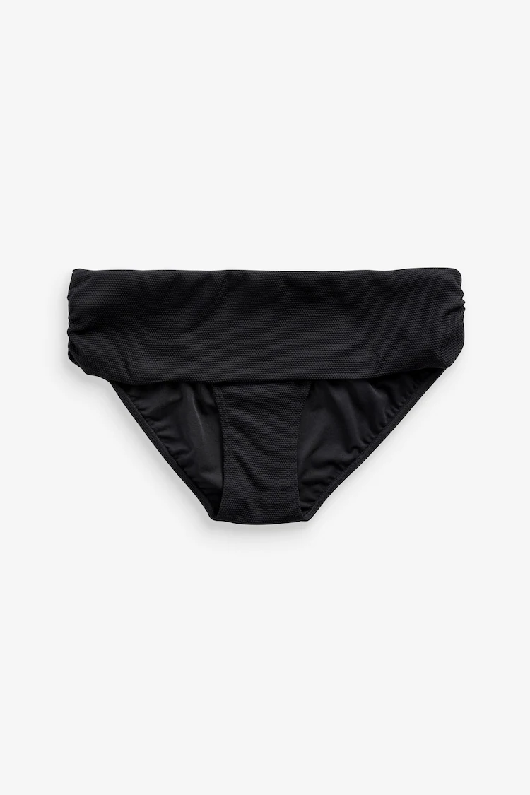 Black Roll Top Bikini Bottoms