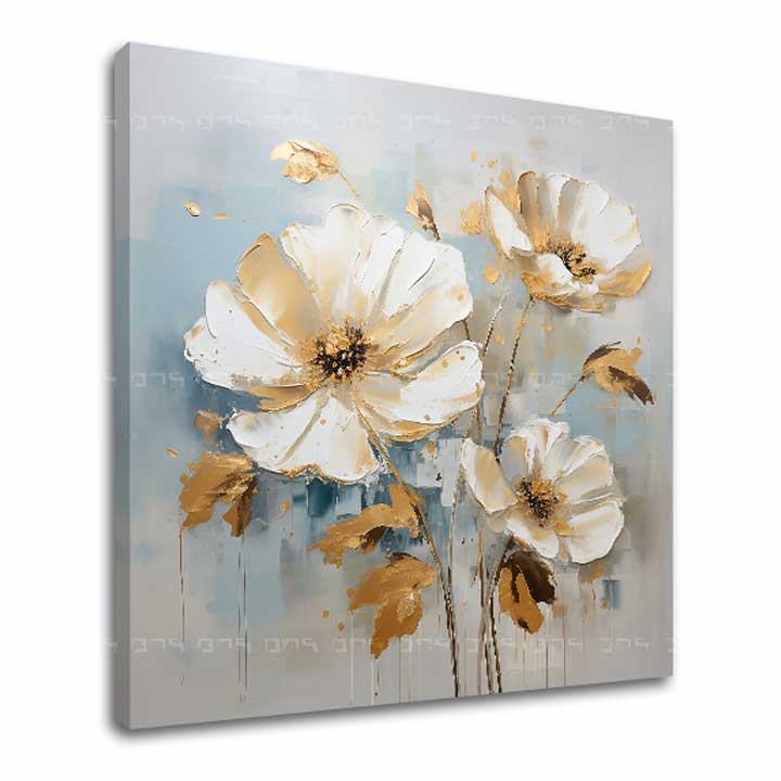 Cvetni svet na platnu Simfonija elegancije
Kako postaviti slike belog i zlatnog cveća u svom domu?