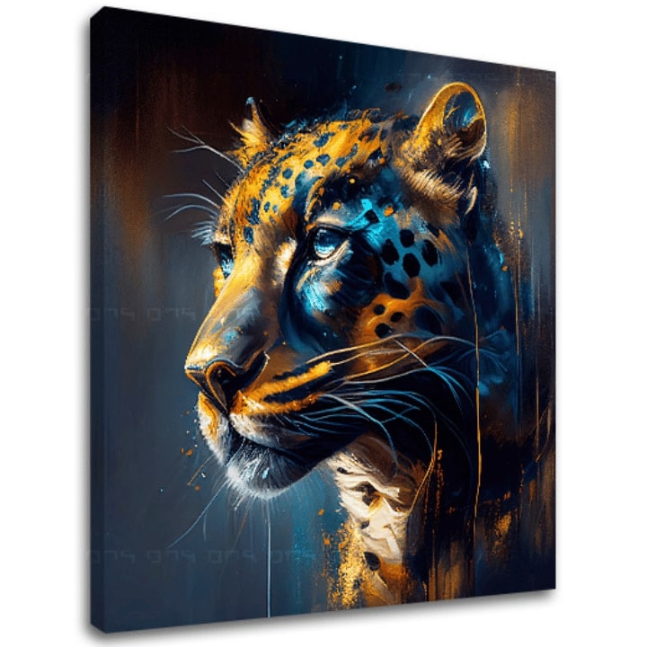 Dekorativna slika na platnu - PREMIUM ART - Jaguar's Grace in the Wild