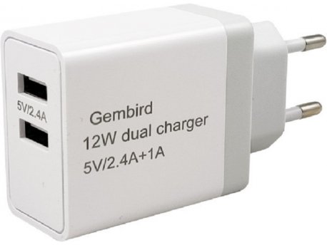 NPA-AC26 ** Gembird punjač za telefone i tablete 2x5v/24A+1A 12W +micro USB DATA kabl 1M (263)