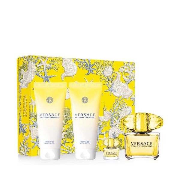 VERSACE YELLOW DIAMOND EDT 90ml+BODY LOTION 100ml+SHOWER GEL 100ml+EDT 5ml 635 Parfem