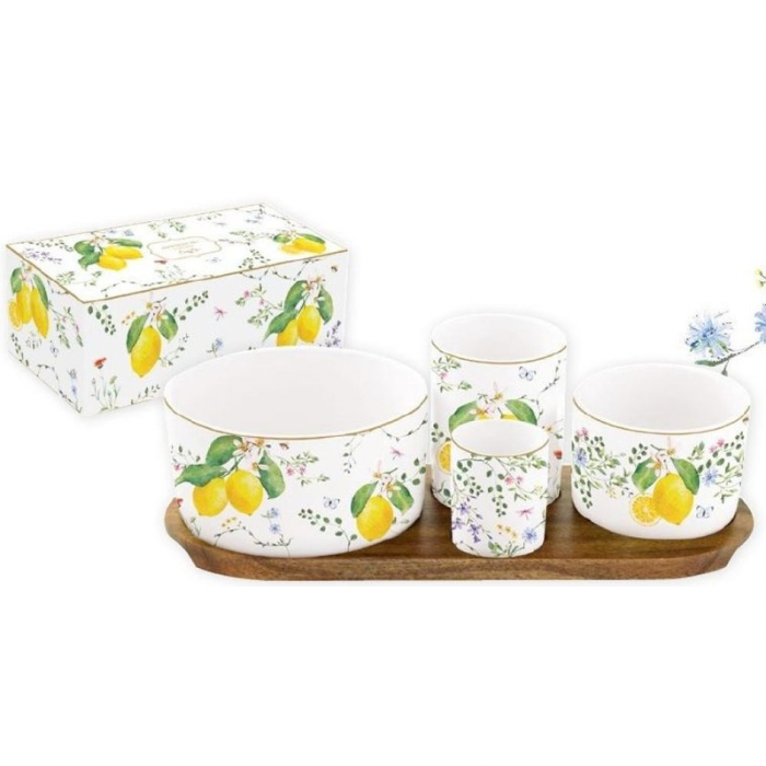 Pozzi Milano Fleurs et Citrons Appetizer Set Bowls in Porcelain – Činija 4/1