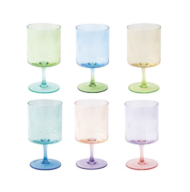 Pozzi Milano Rainbow Set of 6 Wine Glasses – Čaše za vino