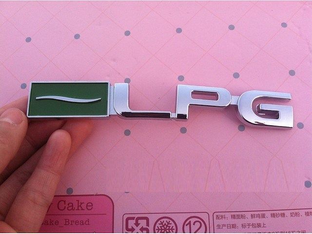 Metalni znak Plin LPG nalepnica za auto emblem chrome
