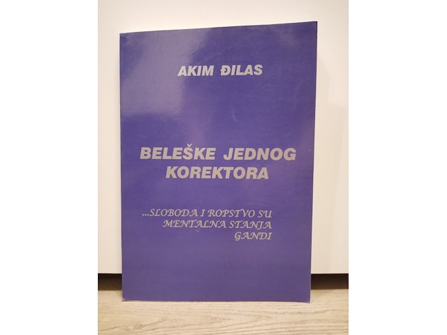 Beleške jednog korektora - Akim Đilas