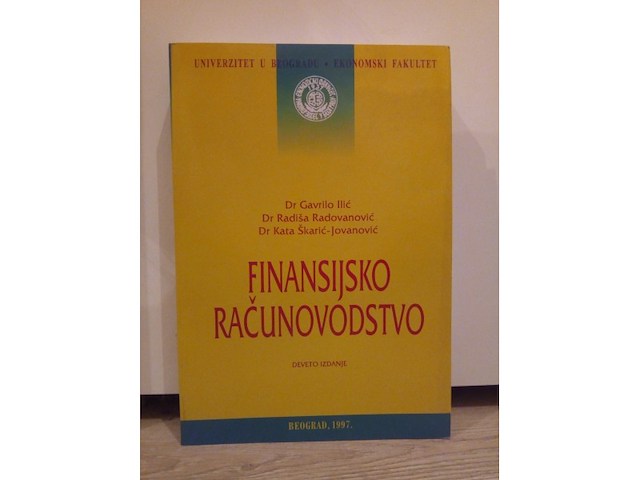 Finansijsko računovodstvo-Dr Gavrilo ilić