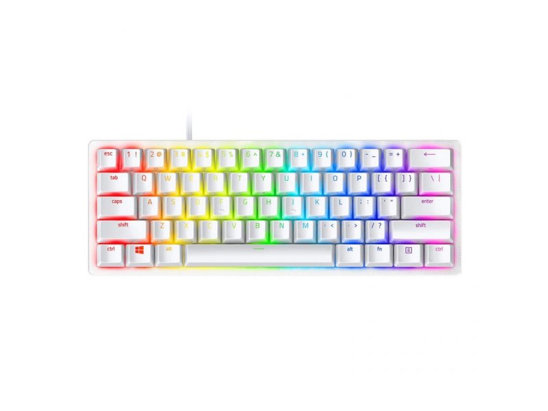 RAZER HUNTSMAN MINI GAMING KEYBOARD RGB LED LIGHT US MERCURY WHITE (040035) CENA