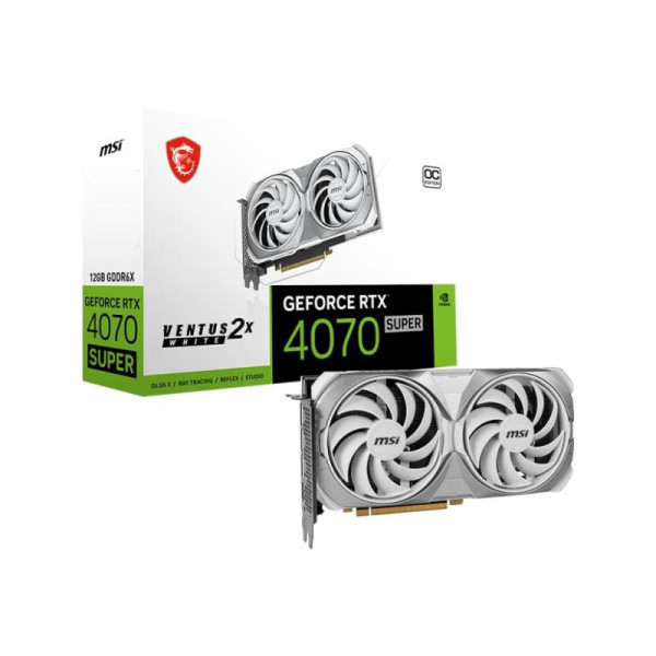 SVGA MSI Geforce RTX 4070 SUPER Ventus 2X 12GB DDR6 WHITE, V513-642R