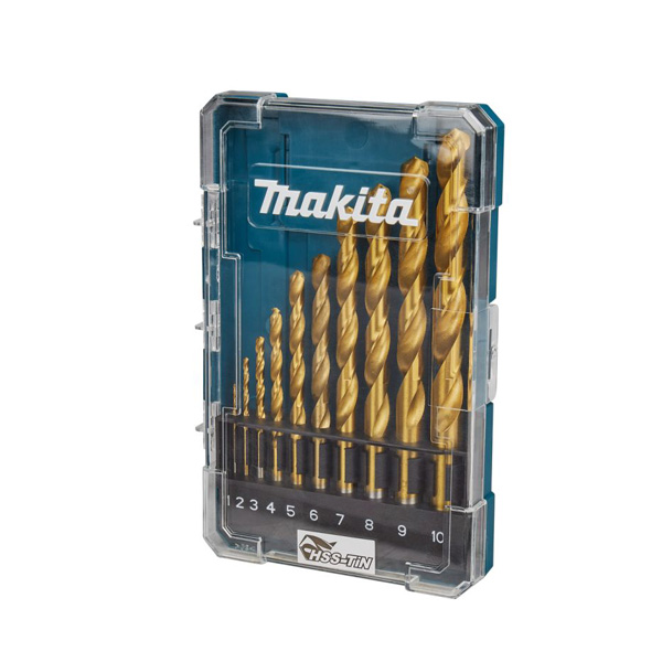 Makita 10-delni set HSS-TiN Economy burgija za metal (D72849)