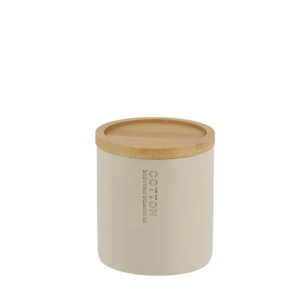 Kutija za vatu 9.5×11 cm poliresin bambus bež (67101161)