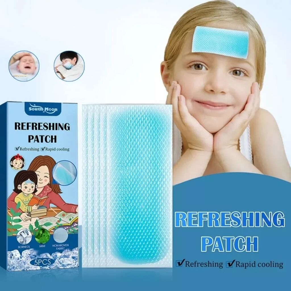 Osvežavajući flaster za čelo koji trenutno pruža osećaj hlađenja deci