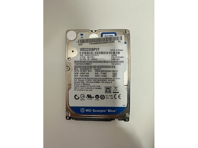 Western Digital 320 GB WD3200BPVT Laptop Hard Disk