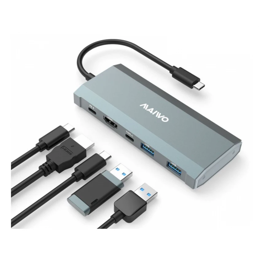 MAIWO USB 3.2 Gen2 x 1 Tip-C 6 u 1 SATA &PCIe NvMe M.2 Kućište sa HDMI/PD/USB , KH1001