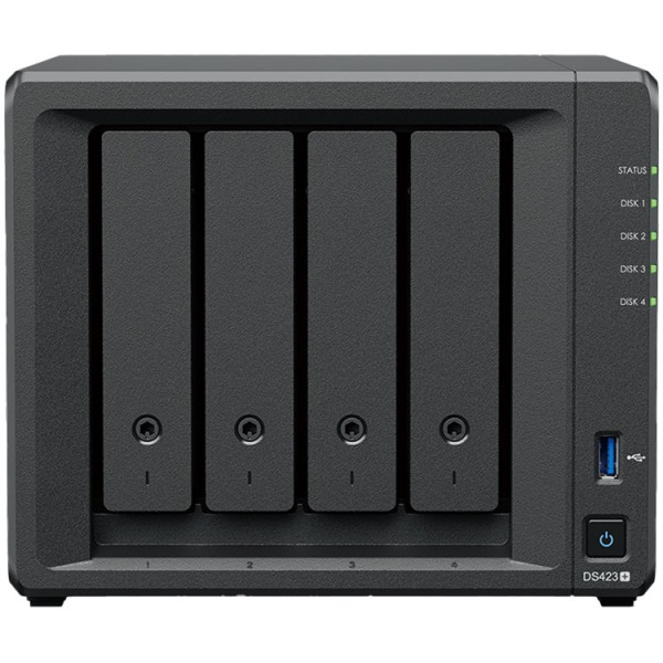 Synology DS423+, Tower, 4-Bays 3.5 SATA HDDSSD, 2 x M.2 2280 NVMe SSD, CPU Intel Celeron J4125 4-core (4-thread) 2.0 GHz, max. boost up to