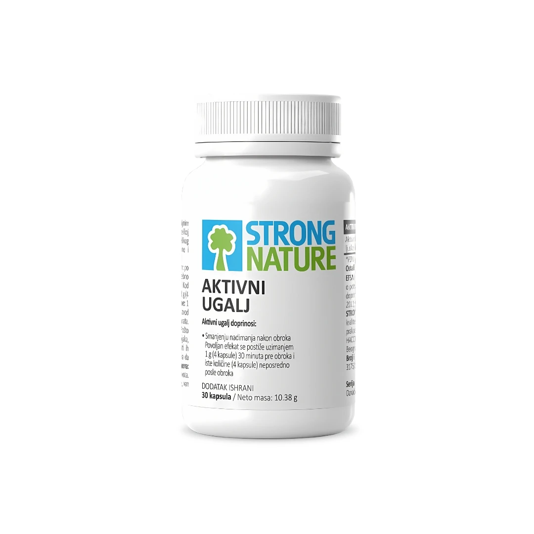 STRONG NATURE® Aktivni Ugalj 250 mg 30 Kapsula