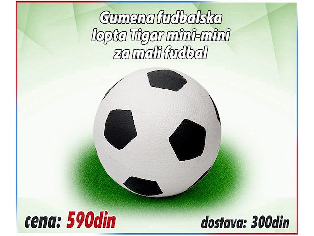 Gumena fudbalska lopta Tigar mini-mini za mali fudbal