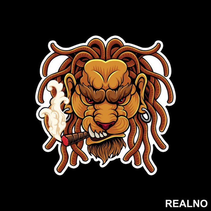 RASTA - LAV - LION - ŽIVOTINJE - NALEPNICA