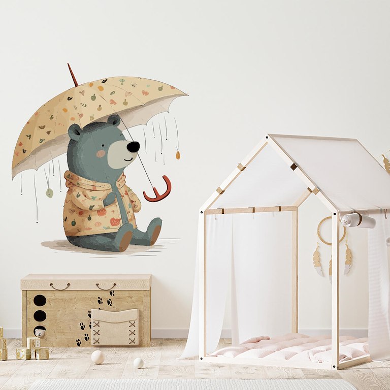 Bear with umbrella