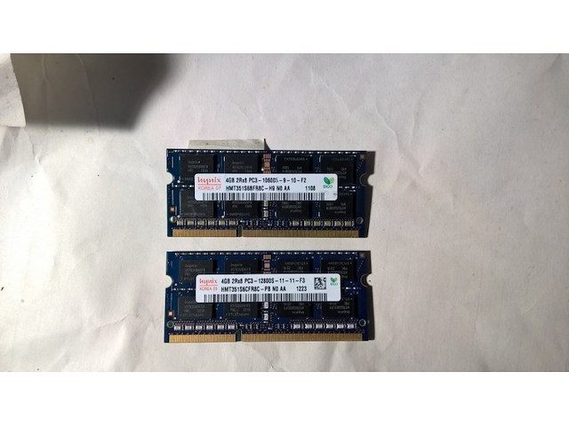 DDR3-  2x 4 GB 	UPARENE Hynax TESTIRANE