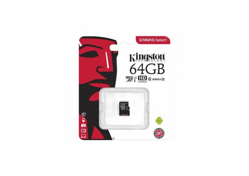 Memorije kartice KINGSTON SDCS2/64GBSP/microSDXC/64GB/Class10 U1/100MB/s-85MB/s