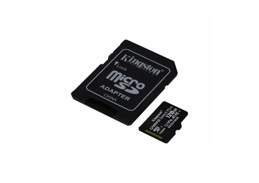 Memorije kartice KINGSTON SDCS2/128GB/microSDXC/128GB/Class10 U1/100MB/s-10MB/s+adapter