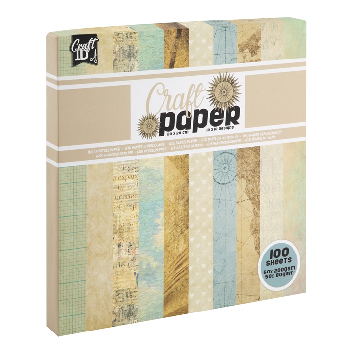 Scrapbooking papir 20 k 20 cm | bež nijanse | bež nijanse