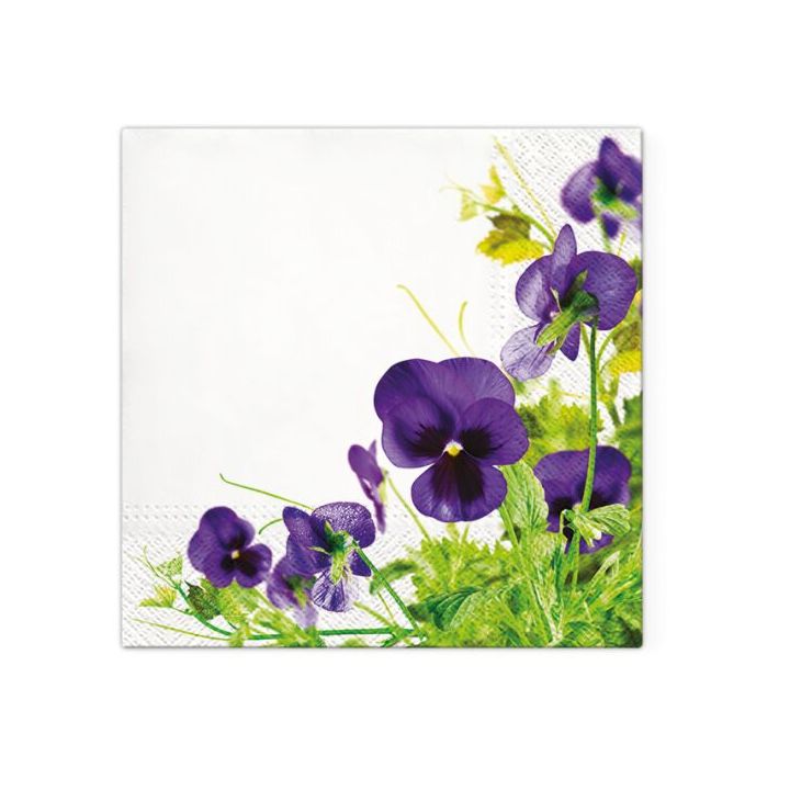 Dekupaž salvete - Pansies Frame - 1kom