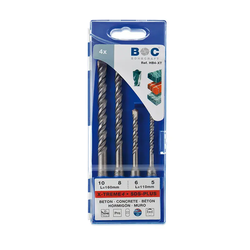 BOHRCRAFT Set burgija SDS-plus X-TREME Ø5-10 mm, 4 kom