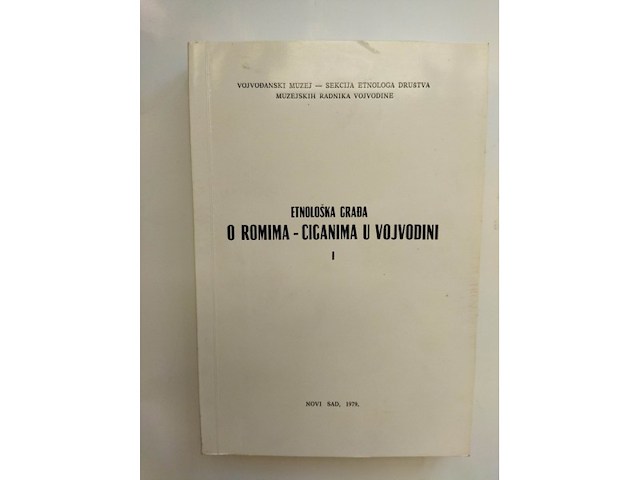 O Romima-Ciganima u Vojvodini 1. deo, zbornik