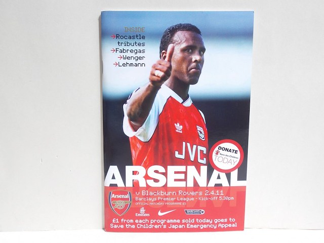 Program Arsenal - Blackburn 2.4.2011.