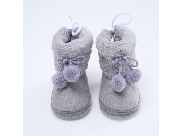 Cizme za bebe devojcice - Sive 12 cm ✿NOVO✿