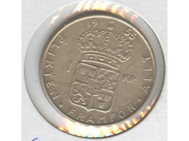 Svedska 1 kruna 1955 UNC