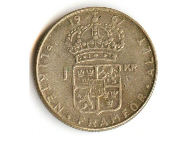 Svedska 1 krona 1967 srebro