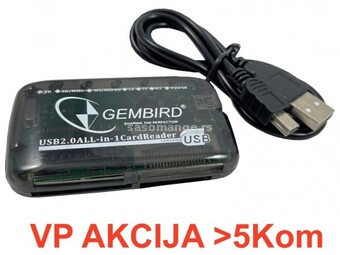 FD2-ALLIN1-BLK ** Gembird USB2.0 citac svih tipova memorijskih kartica(319)