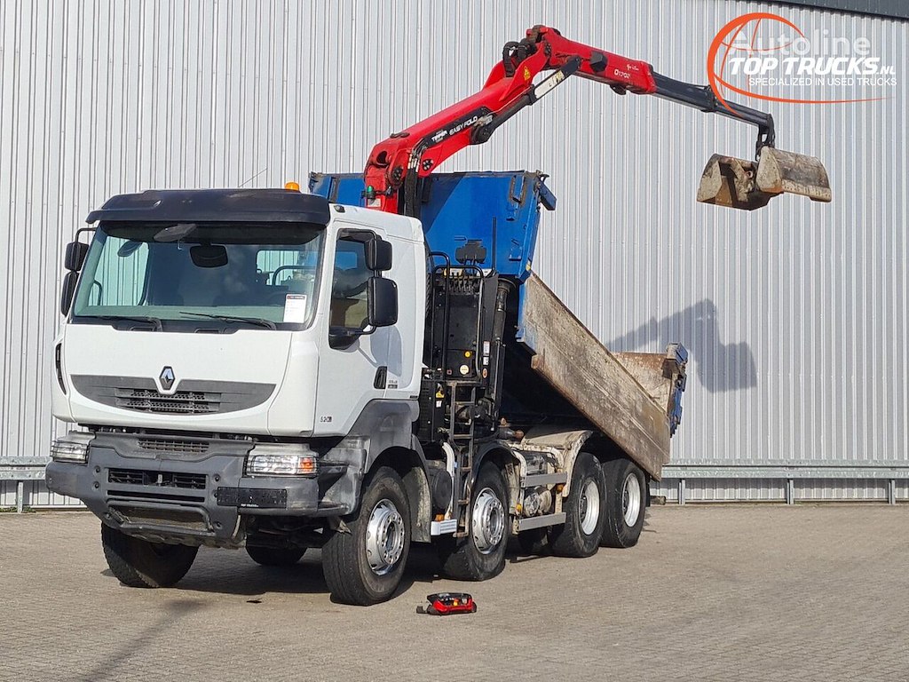 Renault Kerax 520 DXI 13 8x4 - Z Kraan, Crane, Kran, Grue - Kipper, Tipp kiper