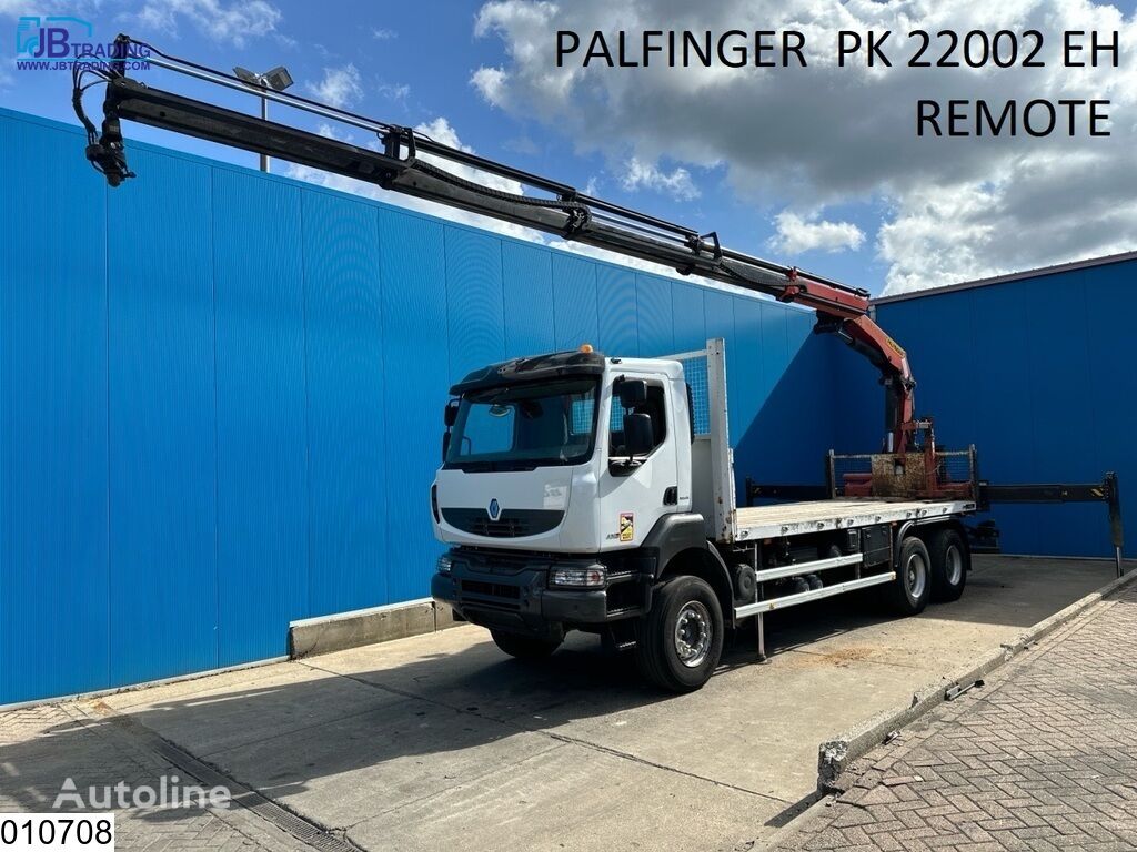 Renault Kerax 430 Dxi 6x4, Palfinger, Remote, Steel suspension kamion s ravnom platformom