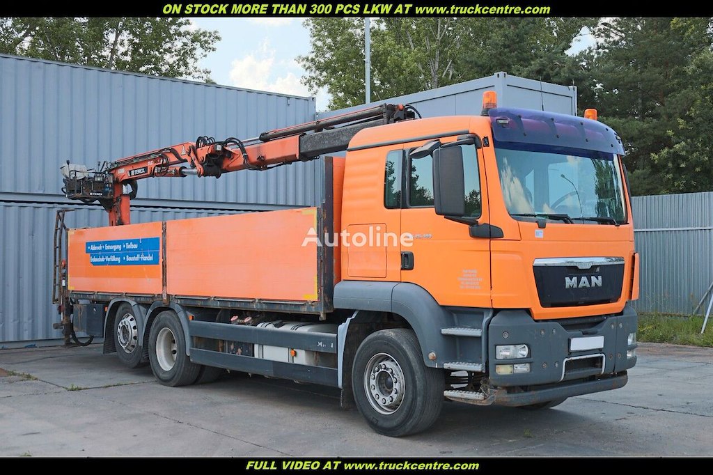 MAN TGS 26.480 6x2-2BL, CRANE/KRAN TEREX 145.2-A12 kamion s ravnom platformom