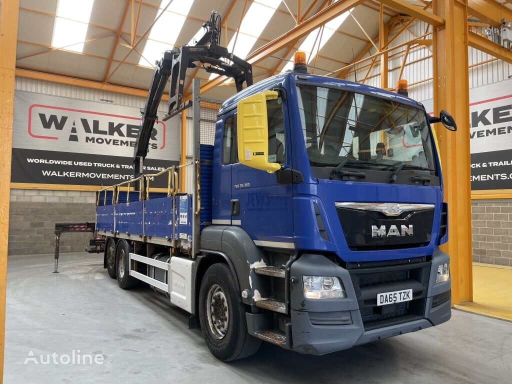 MAN TGS 26.360, *EURO 6* 6X2 26 TONNE DRAWBAR SPEC BRICK GRAB – 2016 kamion s ravnom platformom