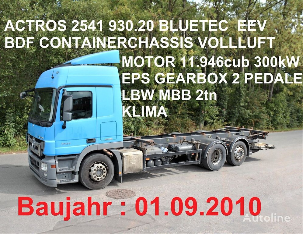 Mercedes-Benz ACTROS 2541 MP3 kamion šasija