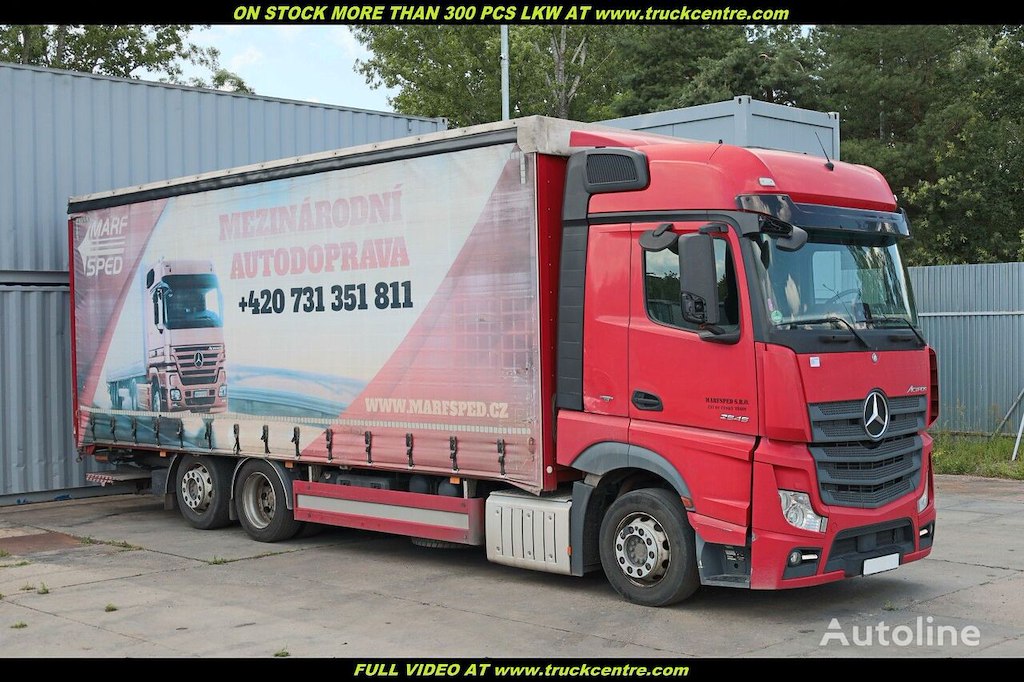 Mercedes-Benz ACTROS 2545, EURO 6, TAIL LIFT, 18 PALLETS kamion sa klizna zavesa cerada