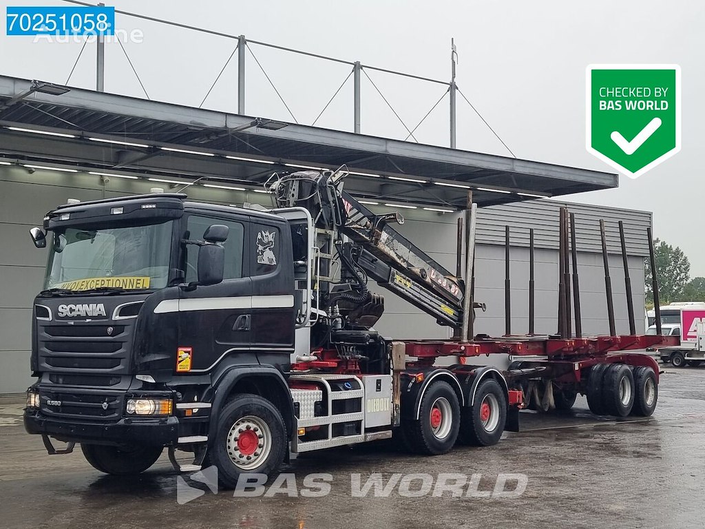 Scania R580 6X4 Kran Holz Diebolt 28 Retarder CraneNavi kamion za prevoz drva