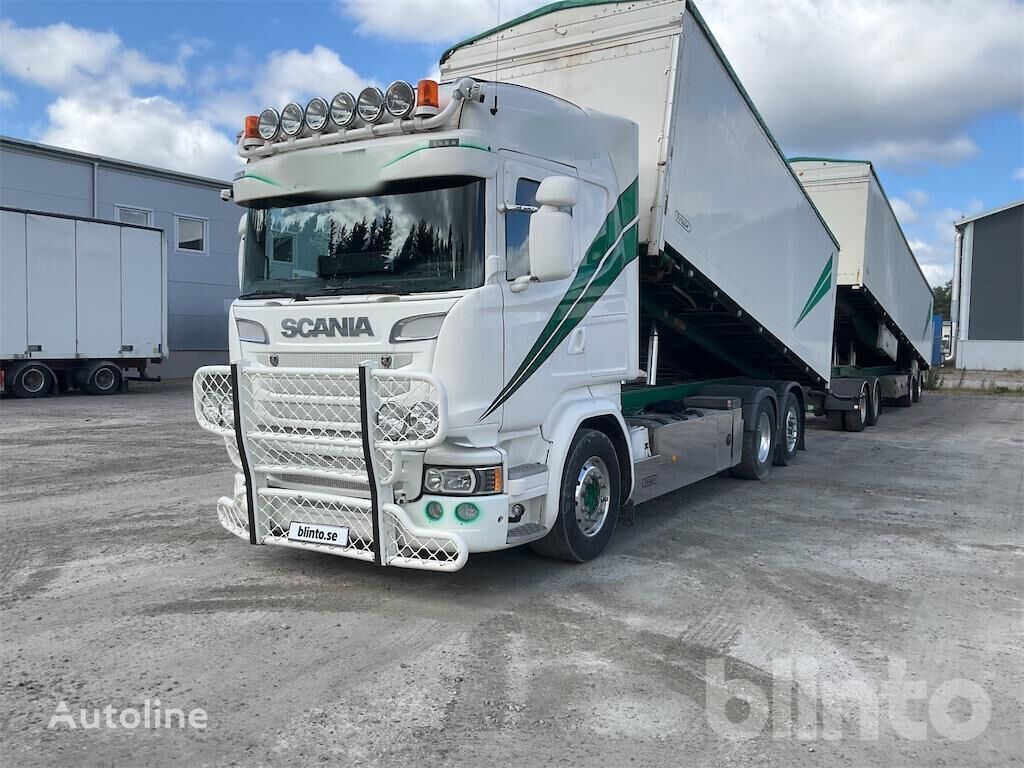 Prodaje se Scania R580LB6X2*4HNB kamion za prevoz zrna na aukciji + prikolica za prevoz zrna