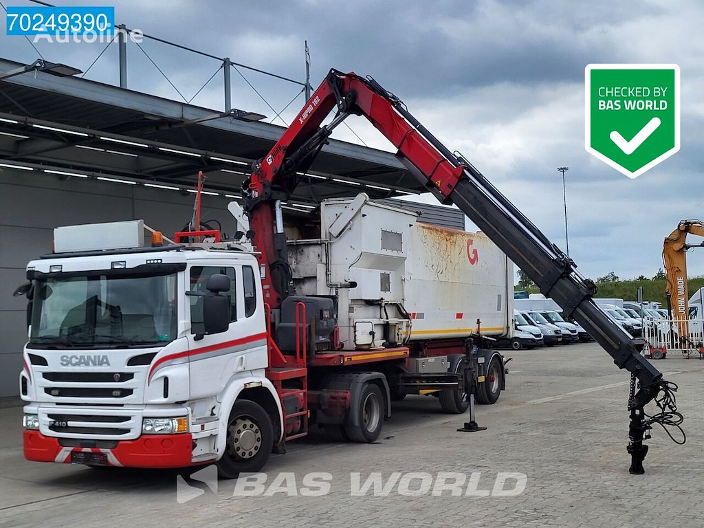 Scania P410 4X2 Garbage Combi Kran Hiab 162 E-3 Crane Hydraulik 25m3 kamion za prevoz metalnog otpada