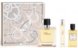 Hermes Set Terre D` Hermes Parfum M 75ml + parfum 15ml + 40ml SG