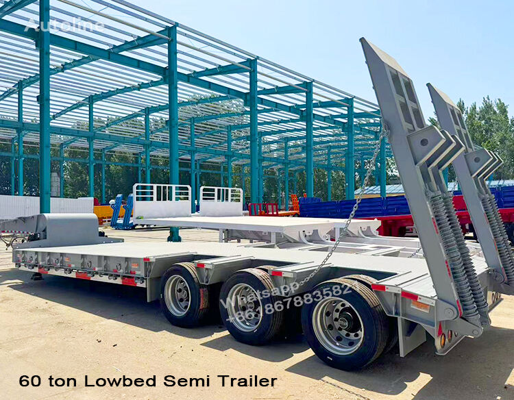 Nova 60 ton Semi Lowbed Trailer for Sale in Papua New Guinea poluprikolica sa niskom platformom