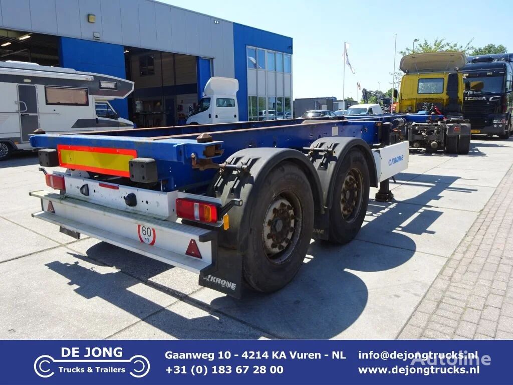 Krone SZ 20FT Container chassis / Mercedes + Disc poluprikolica za prevoz kontejnera