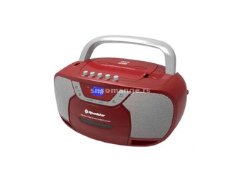 Prenosni radio CD kasetofon crveni RCR4635UMPRd ROADSTAR