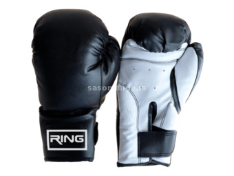 RING Rukavice za boks RS 2211-10 (Crna/Bela)