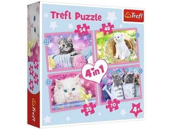 TREFL Puzzle Fun Cars - 4in1 (35/ 48/ 54/ 70 delova)